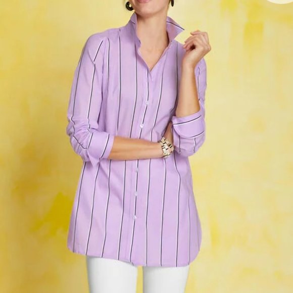 Talbots | Tops | Size Medium Womens Talbot Boyfriend Shirt Weekend ...